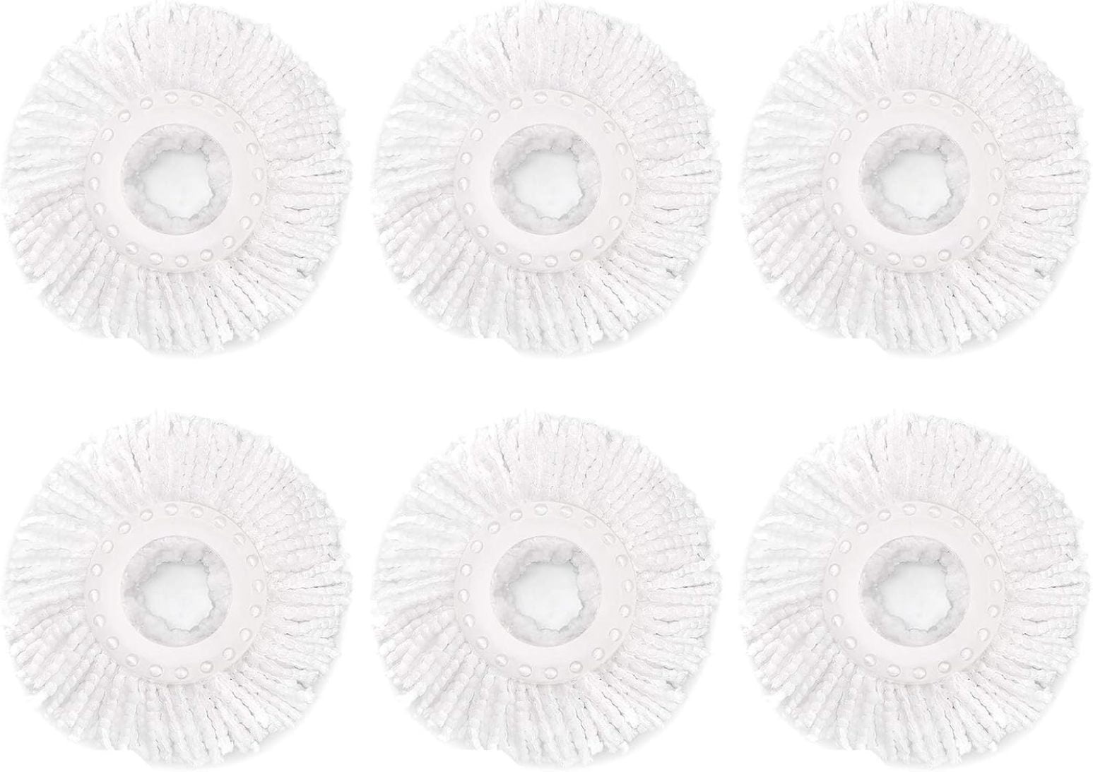 6 Pack Microfiber Spin Mop Replacemet Head for Spin Mop, Standard Size ...