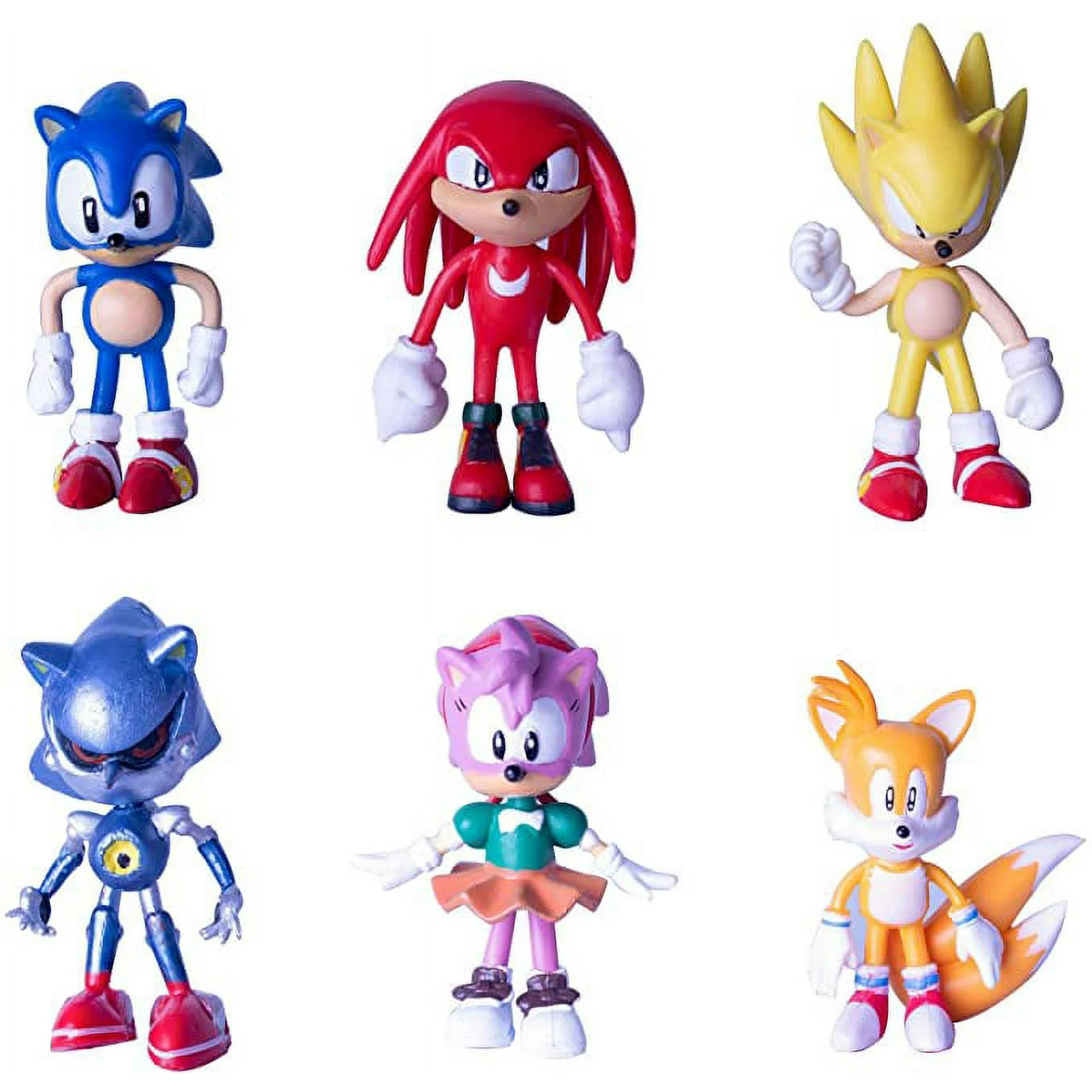 6-Pack Mini Action Figures Play Set – Sonic Inspired Characters ...