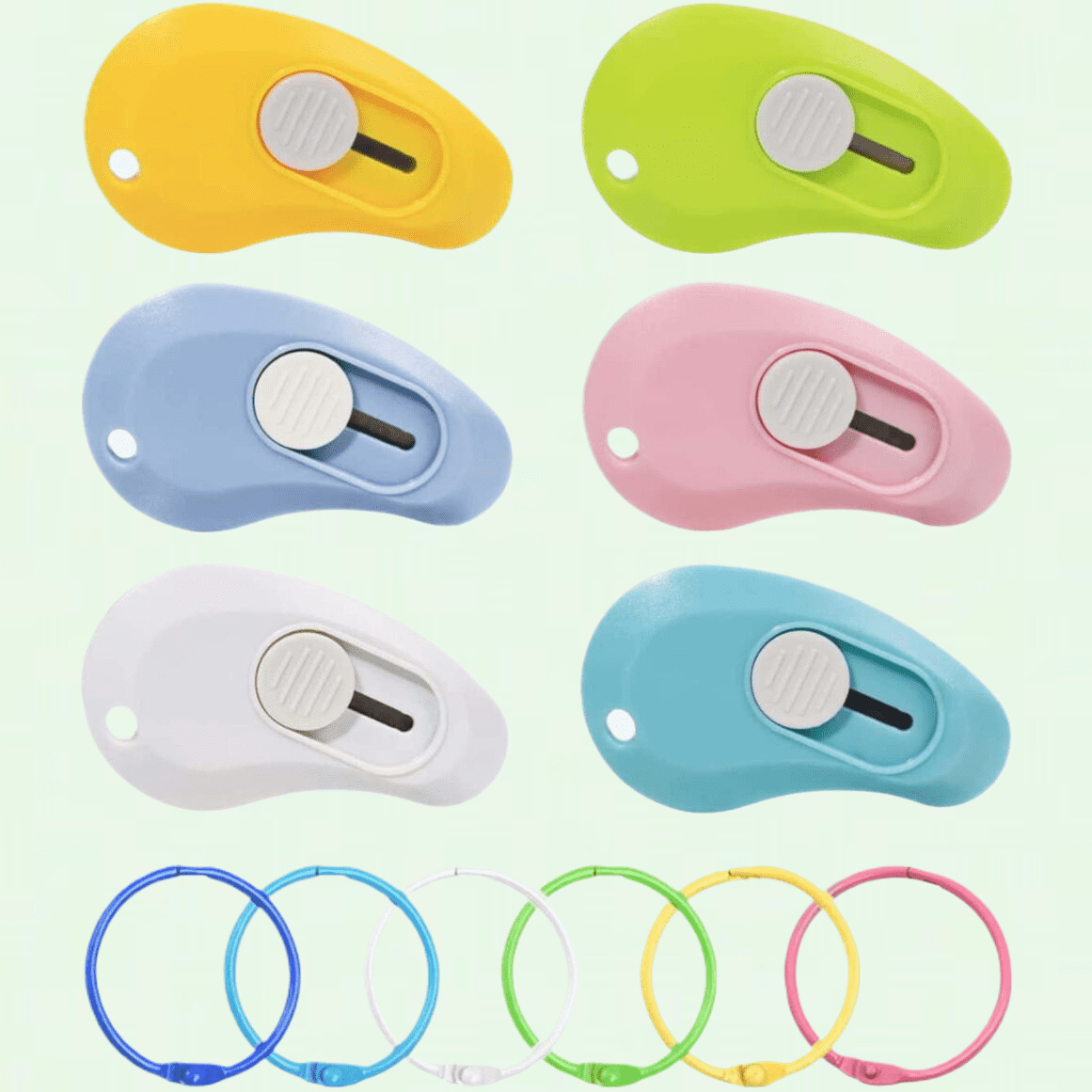 6 Pack Mini Box Cutter, Portable Retractable Utility Knife for Cutting ...