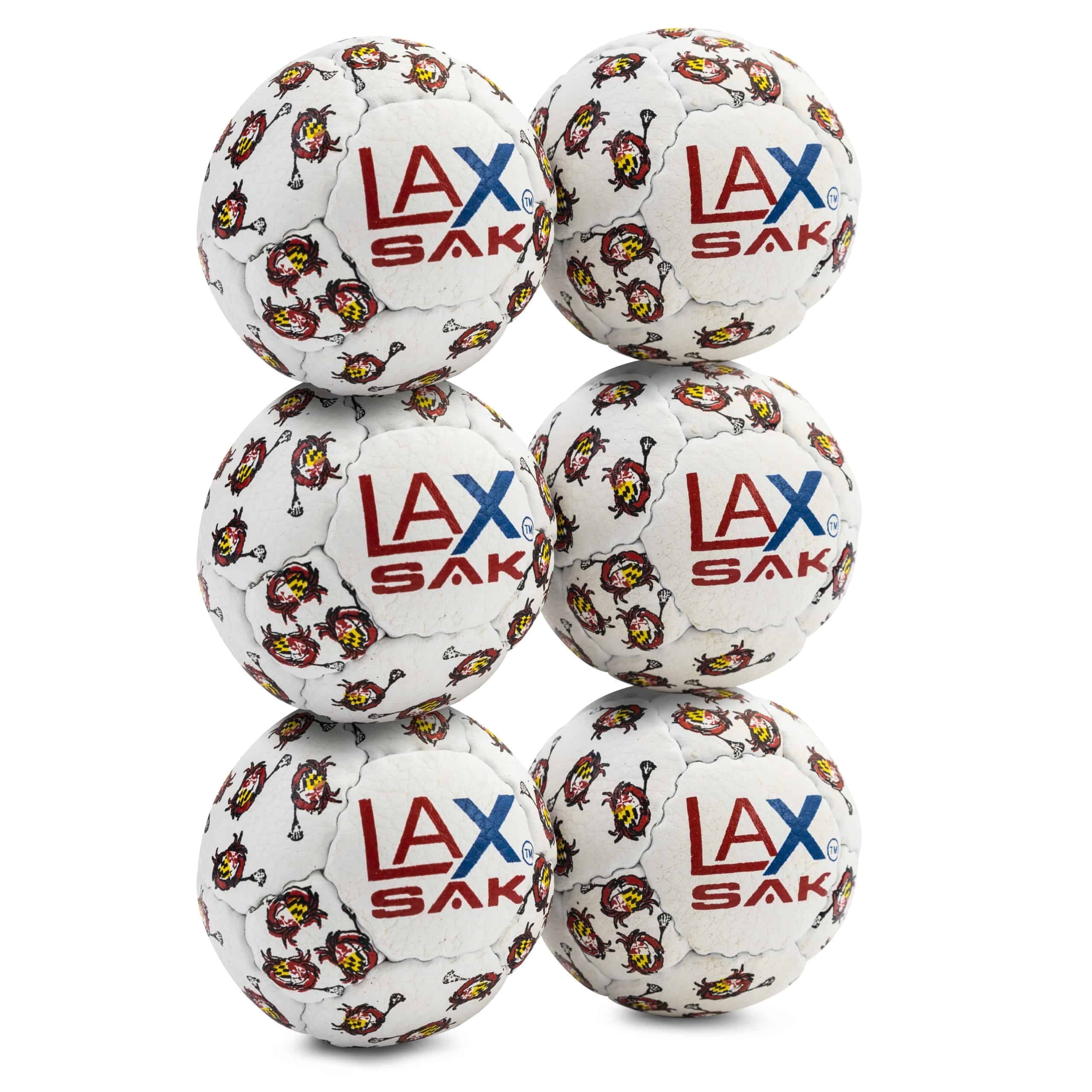 6 Pack Mini Crabs Lax Sak Lacrosse Training Balls. Same Weight & Size ...