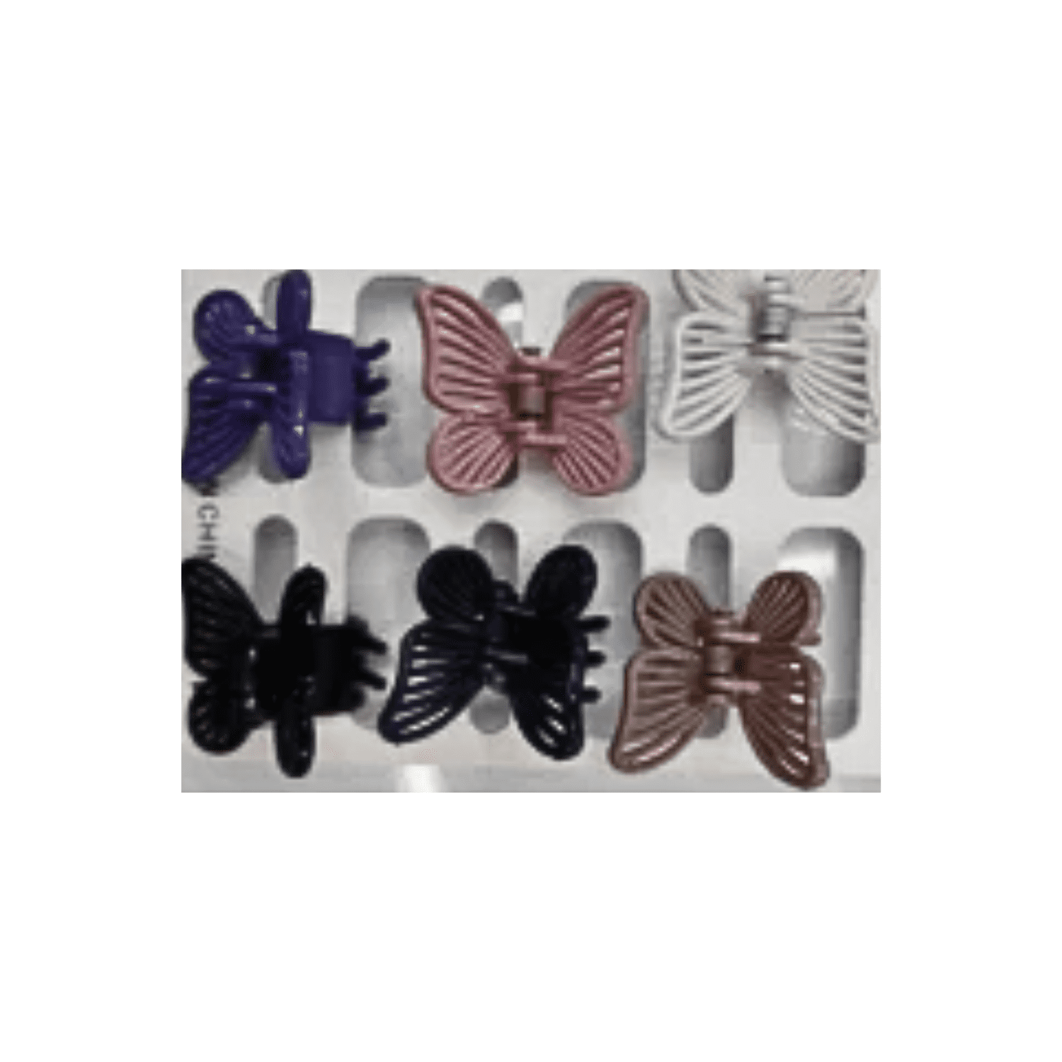 6-Pack Butterfly Hair Claw Clips – Mini Grip Clamps in Assorted Colors ...
