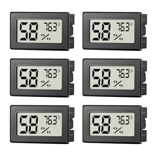6 Pack Mini Hygrometer Indoor Humidity Meter, Small Digital Thermometer ...