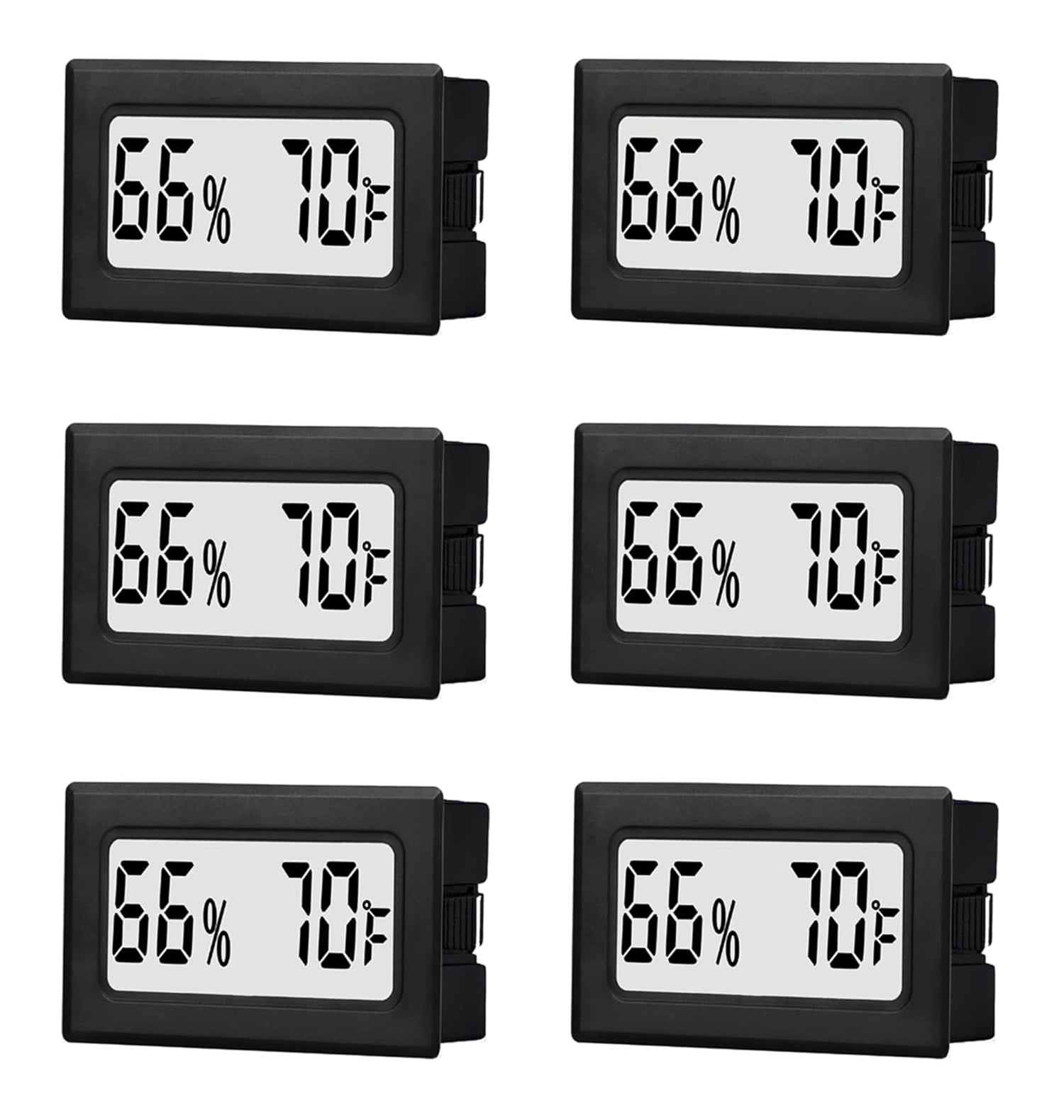 6 Pack Mini Small Digital Hygrometer Thermometer Indoor Temperature and ...