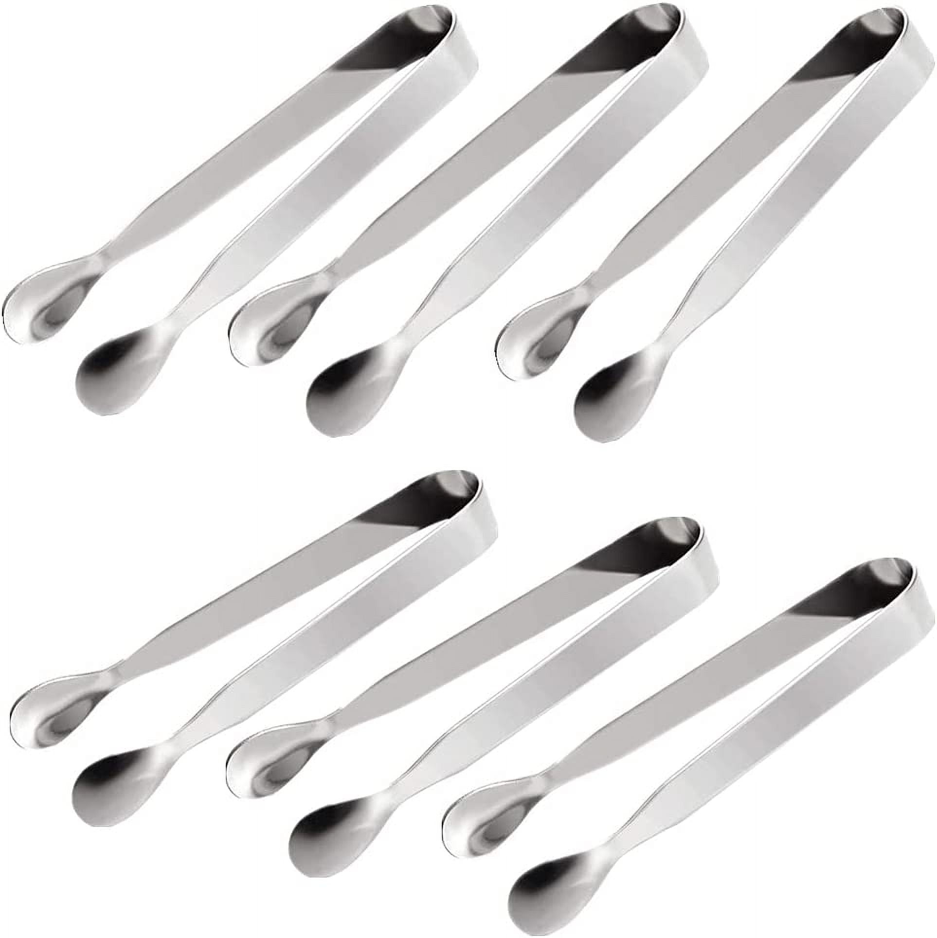 6 Pack Mini Sugar Tongs - Stainless Steel Serving Tongs - Walmart.com