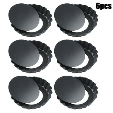 CHEFMADE Round Tart Pan Set, Non-Stick 4-inch 12Pcs with Removable ...