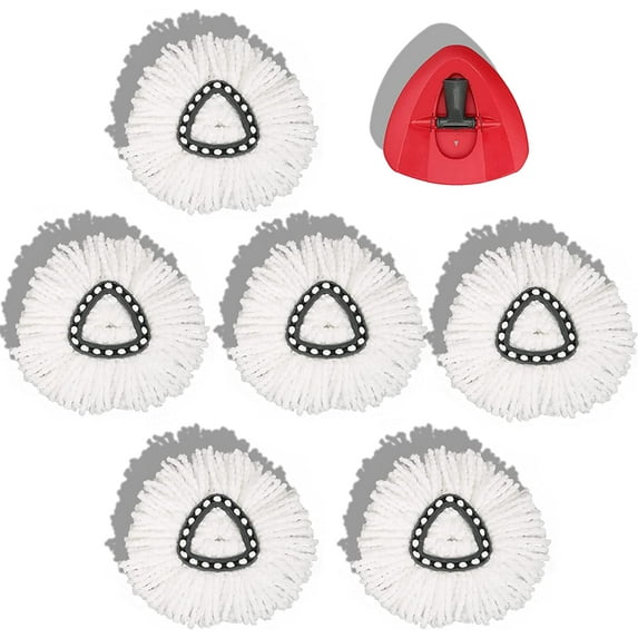 6 Pack Mop Head Replacement Compatible with O Ceda EasyWring Spin ...