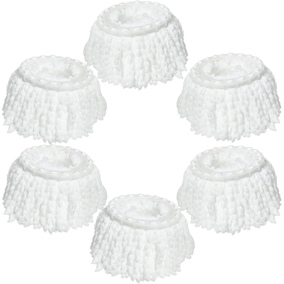 6 Pack Mop Heads Replacements, Compatible with FunClean Spin Mop & Mop ...
