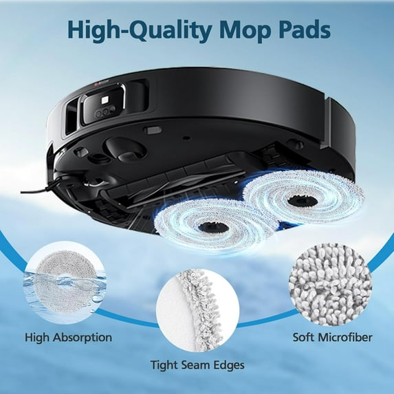 6-Pack Mop Pads for Dreame L40 Ultra/X40 Ultra/X50 Ultra/L50 Ultra/L10S ...