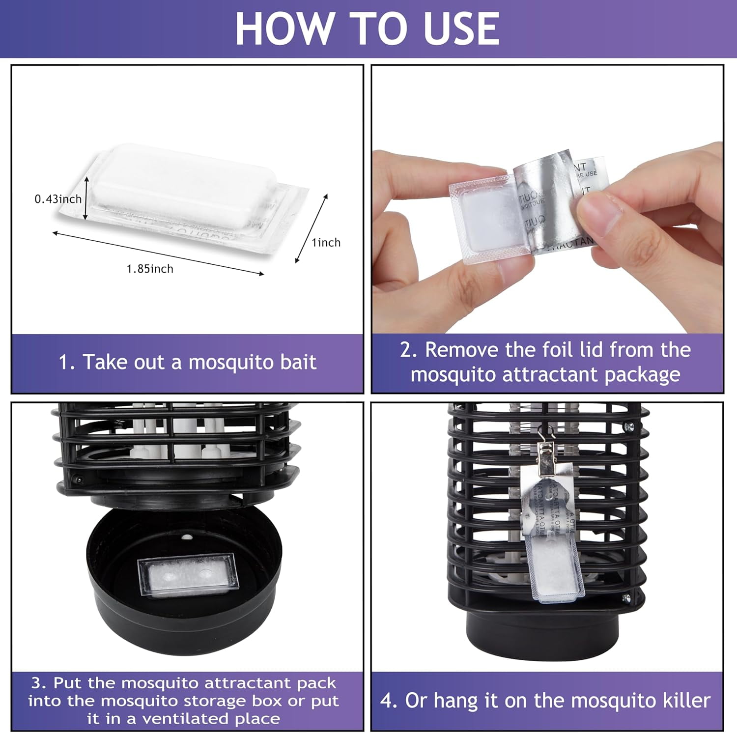 6 Pack Mosquito Attractant Bait Refill - Octenol Lure for & Fly Traps ...