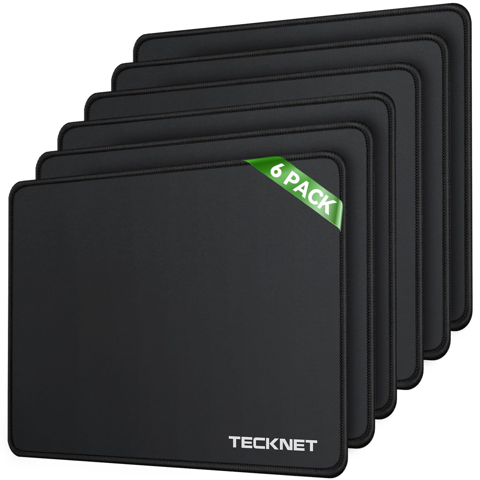 6 Pack Mouse Pad with Anti-fray Stitching, Waterproof Surface & Non ...