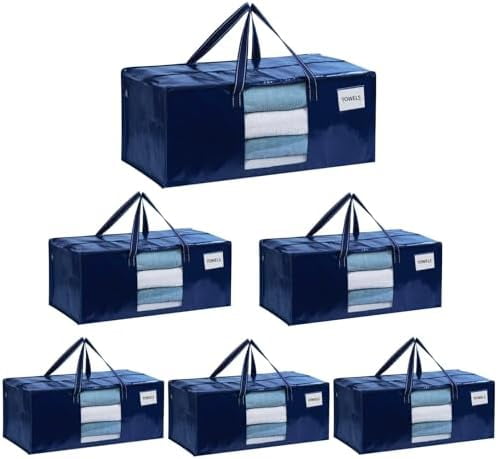 6 Pack Moving Bags Extra Large Storage Bags for College Move-In, Heavy ...