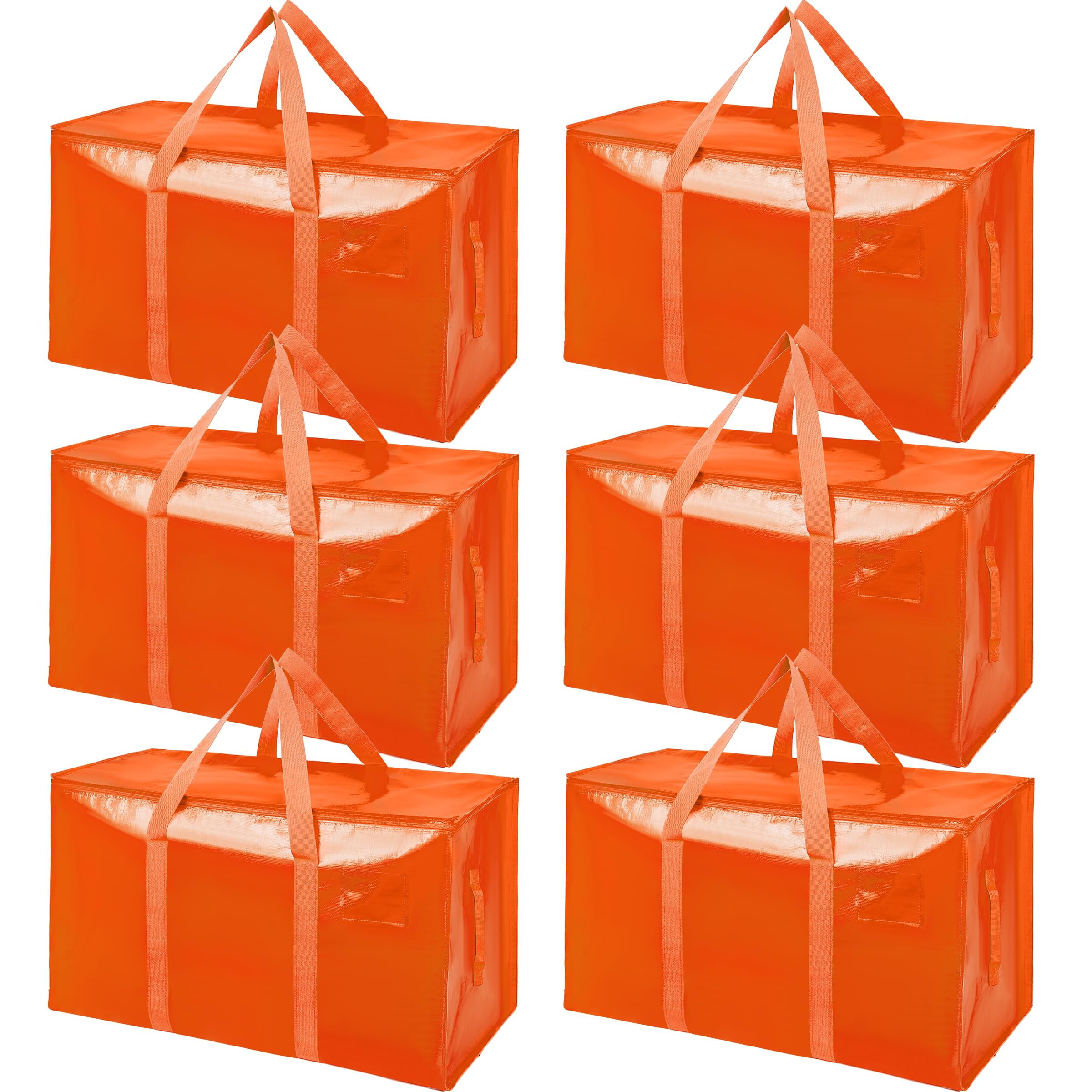 6 Pack Moving Bags Heavy Duty Storage Bags With Zippers And Strong ...
