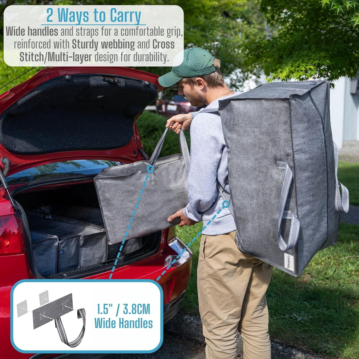 6 Pack Moving Bags w/Backpack Straps, Heavy Duty, Moving Boxes ...