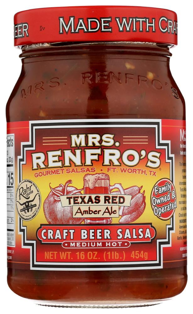 (6 Pack) Mrs. Renfro'S Salsa Texas Red Craft Beer, 16 Oz - Walmart.com