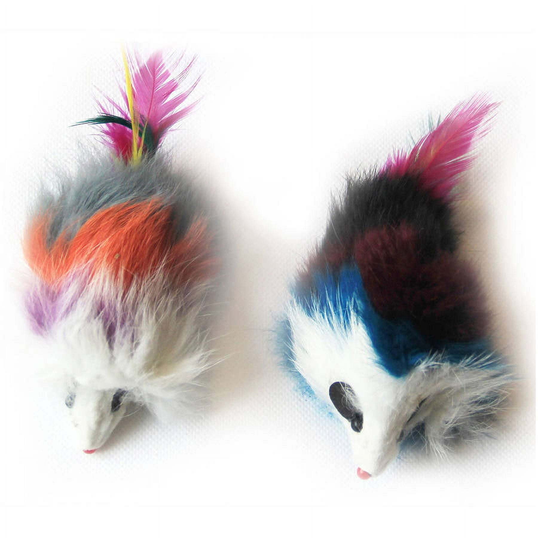 6-Pack Multi-Colored Long Hair Fur Mice, Assorted, 12 Pieces - Walmart.com