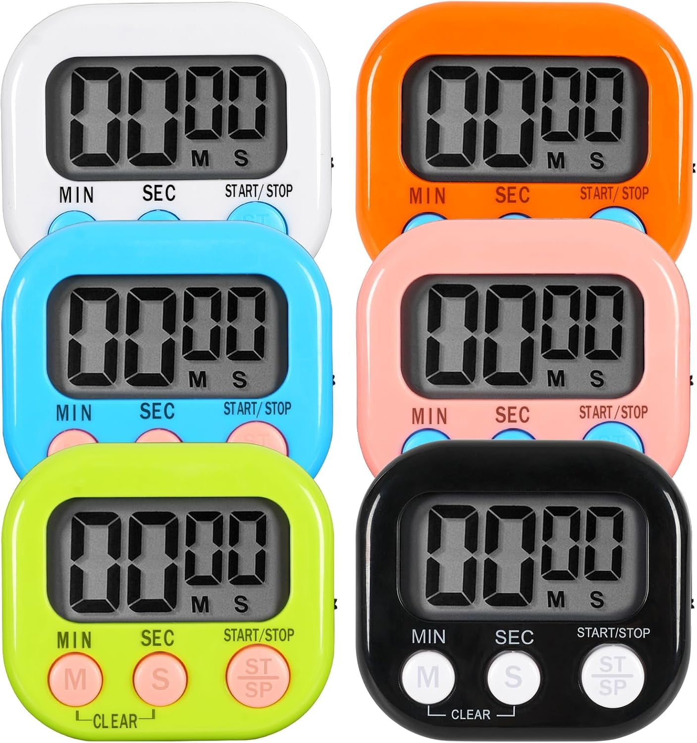 6 Pack Multi-Function Electronic Timer, Learning Management, Suitable ...