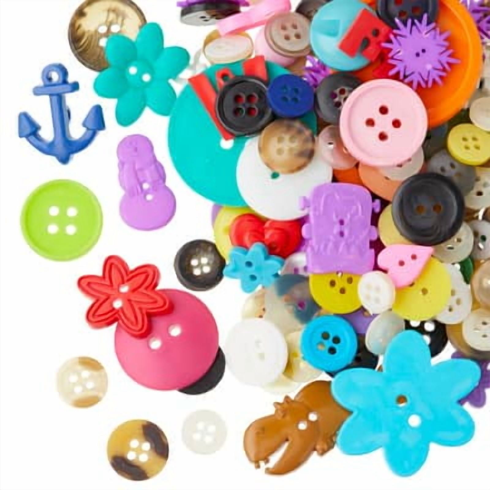 6 Pack: Multicolor Button Value Pack by Loops & Threads® - Walmart.com