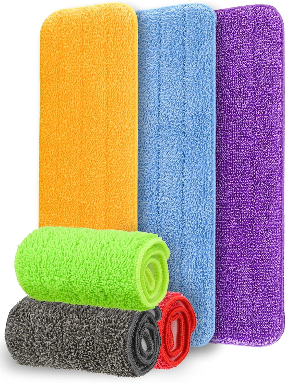 6-Pack Multicolor Reusable Mop Pads for Swiffer PowerMop, Tecreddy ...