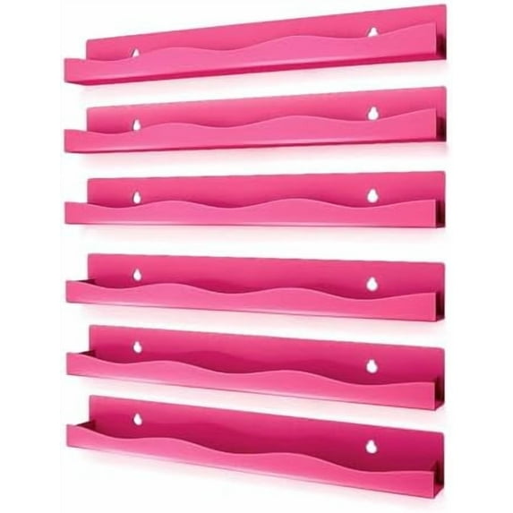 6 Pack Nail Polish Wall Mounted Shelf,15 Inch Nail Polish Floating ...