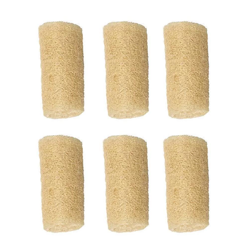 6 Pack Natural Loofah Sponges for Body Exfoliating Bath Shower Scrubber ...
