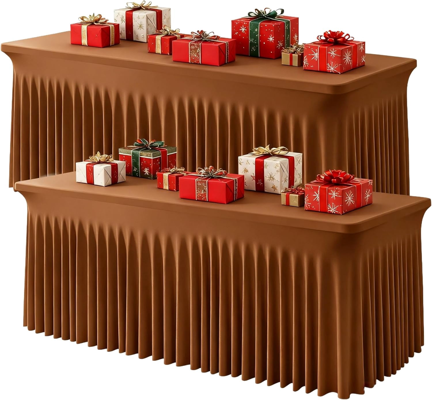 6 Pack Navy Blue Spandex Fitted Tablecloth 8 Foot - Stretch Table ...