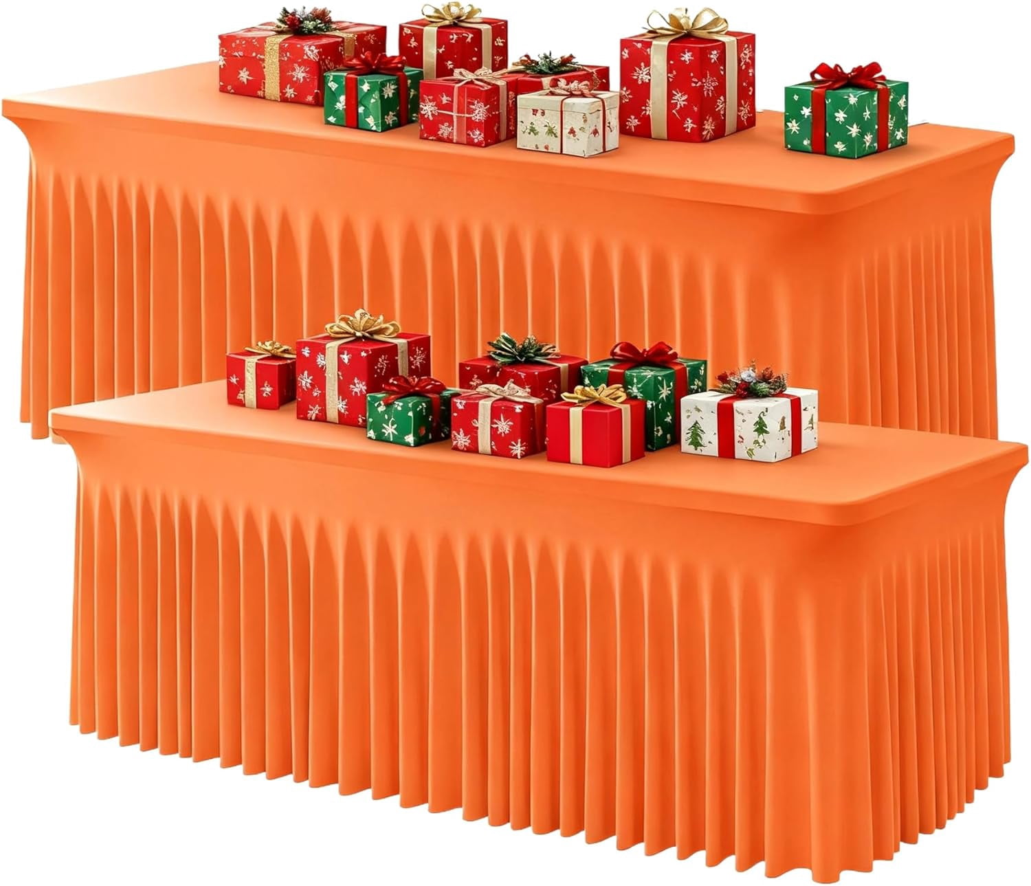 6 Pack Navy Blue Spandex Fitted Tablecloth 8 Foot - Stretch Table ...