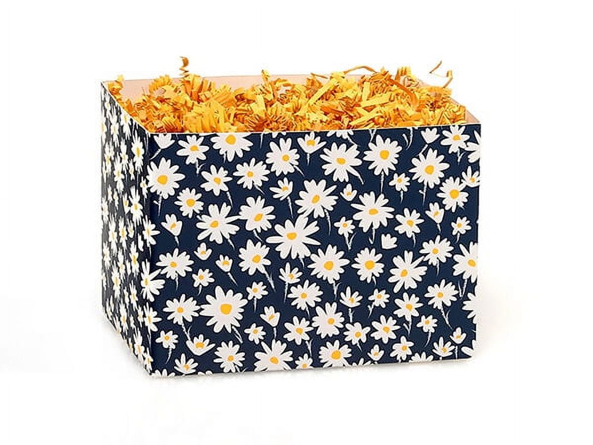6 Pack, Navy Daisy Basket Boxes, Small 6.75X4X5" for Holiday, Party and ...