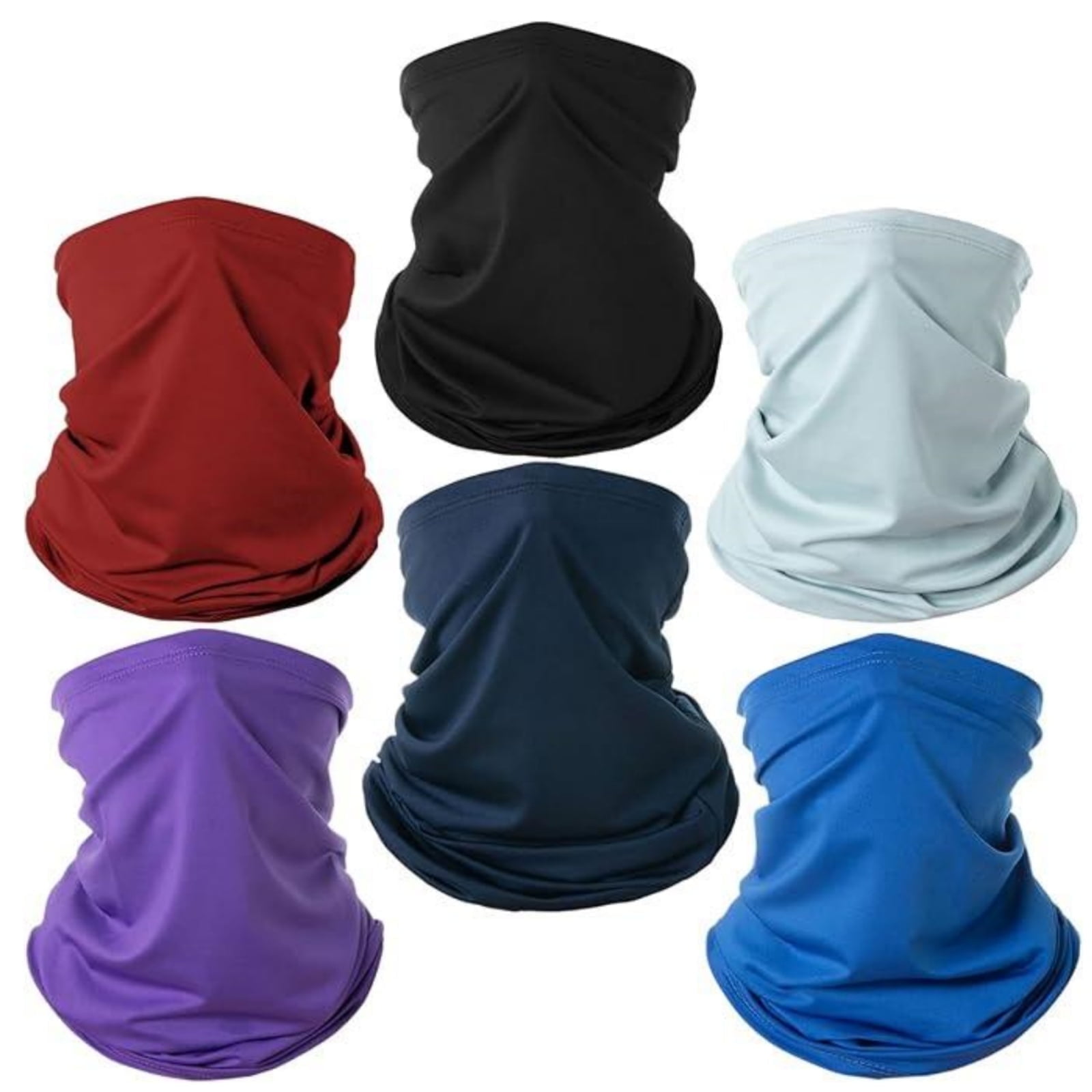 6 Pack Neck Gaiter Balaclava Bandana Gator Face Mask Scart Cover ...