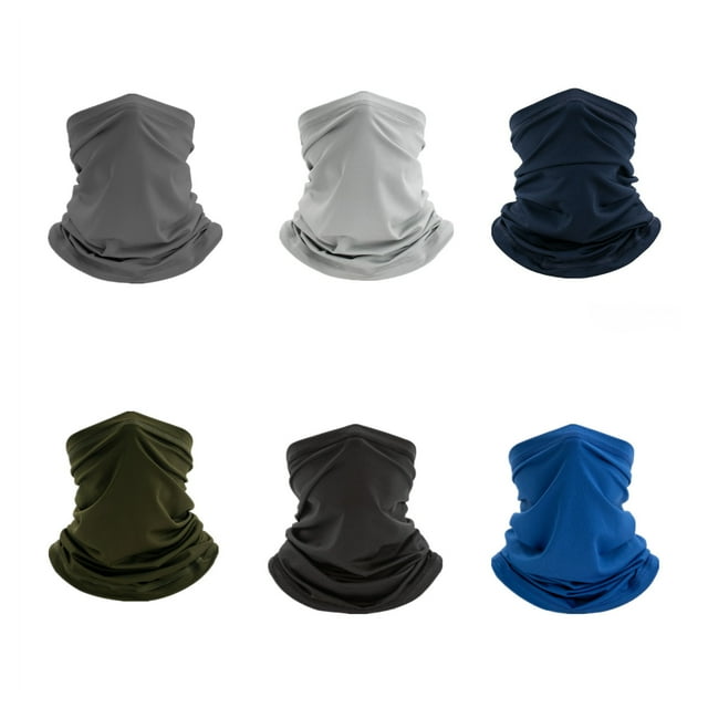 6 Pack Neck Gaiter Balaclava Bandana Gator Face Mask Scart Cover ...