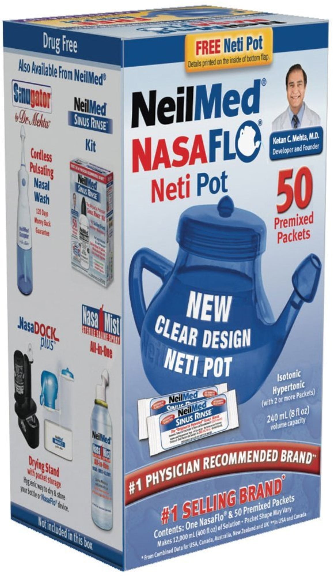 6 Pack - NeilMed NASAFLO Neti Pot 1 Each - Walmart.com
