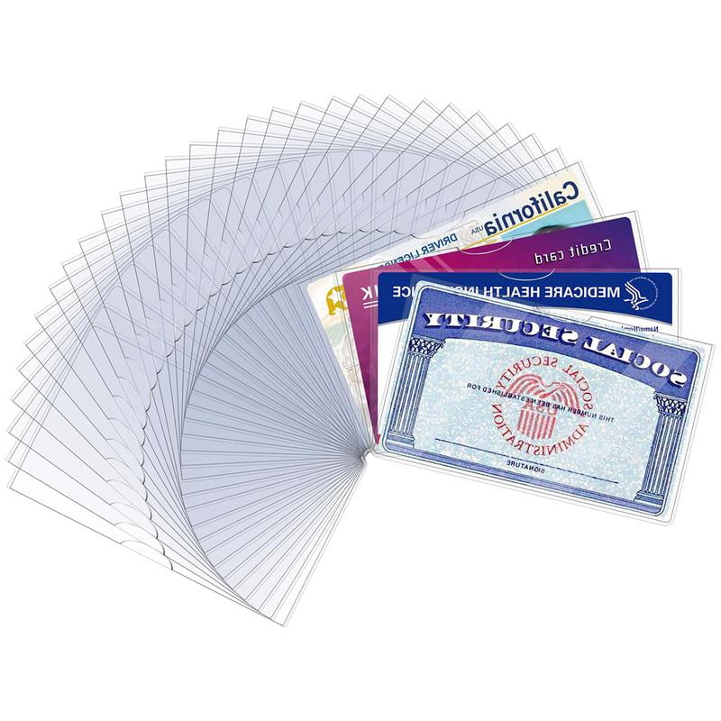 6 Pack New Medicare Card Holder Protector Sleeves, 12 Mil Soft Clear ...