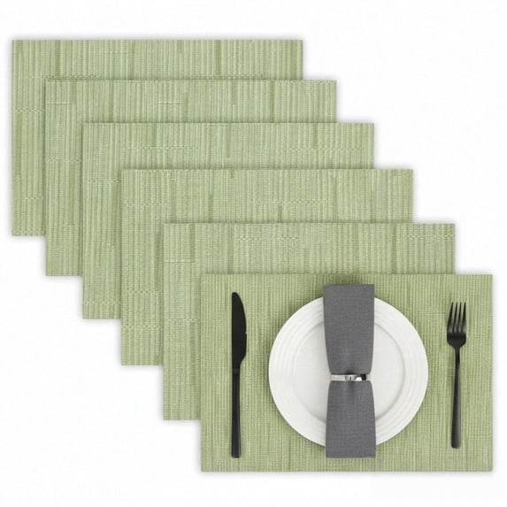 6 Pack Non-Slip Woven Table Placemats, Heat Resistant & Easy to Clean ...