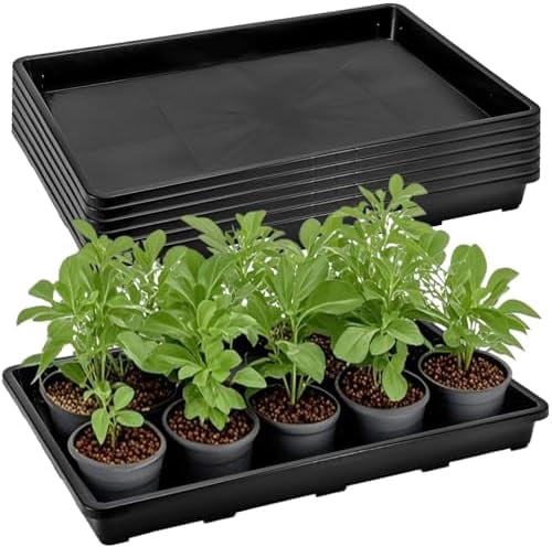 6 Pack Nursery Potting Trays, Plastic Seedling Starter Tray with No ...