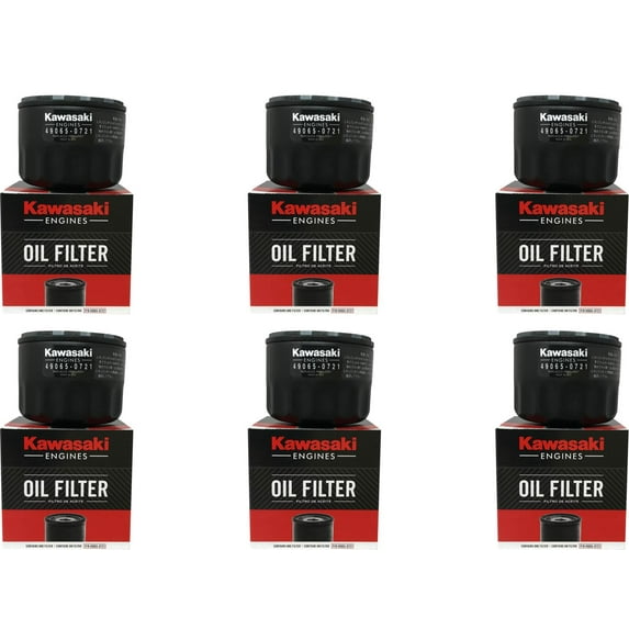 Kawasaki OEM 6 Pack Oil Filter 49065-0721, Replaces 49065-7007 ...