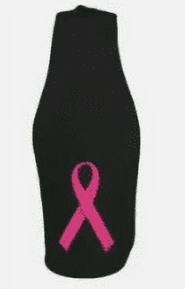 6 Pack Of Pink Ribbon Black Bottle Jacket Drink Koozies - Walmart.com