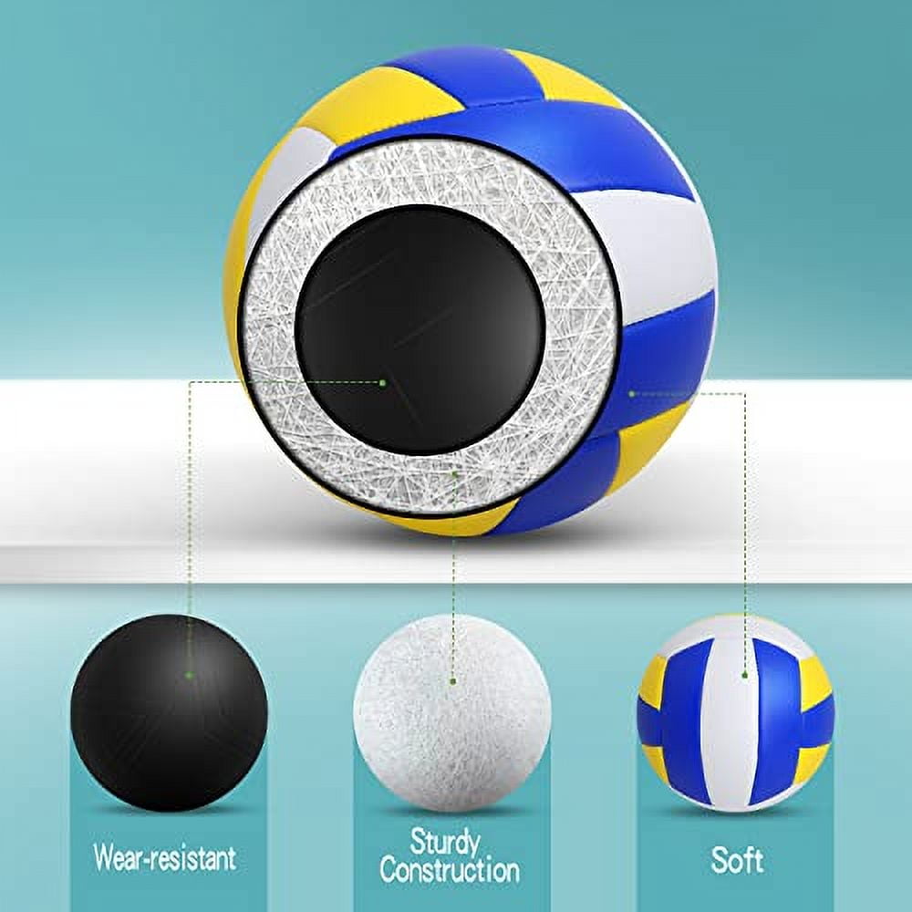 6 Pack Official Size 5 Volleyball Balls of Composite Leather Inflatable ...