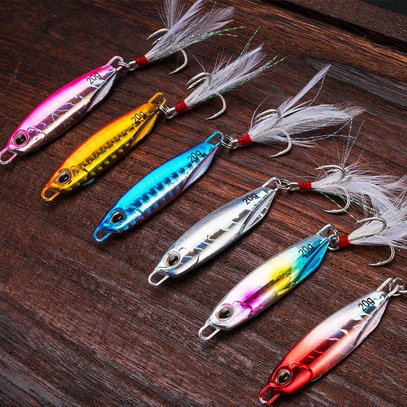 6 Pack Offshore Micro Butterfly Metal Jigs Fishing Lure For Tuna ...