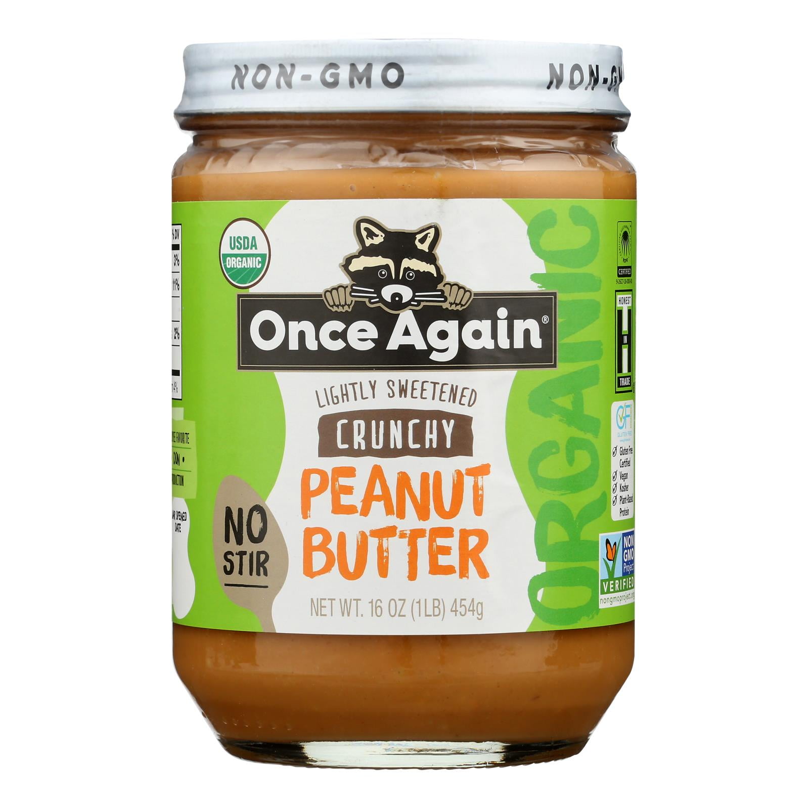 (6 Pack) Once Again Nut Butter Organic Crunchy Peanut Butter, 16 Oz ...