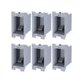 6 Pack One Gang Old Work Electrical Outlet Box, Standard 14 Cubic Inch ...