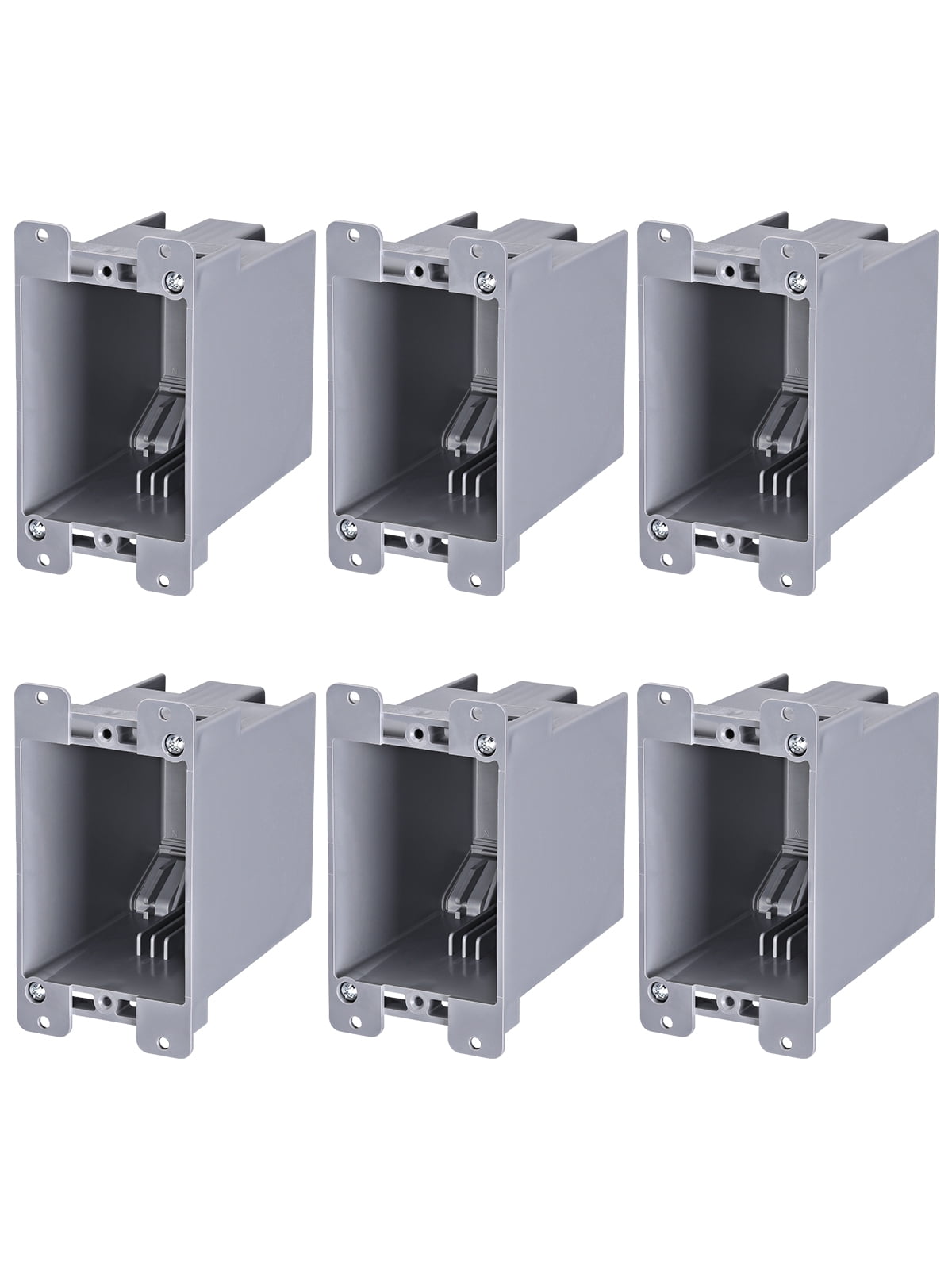6 Pack One Gang Old Work Electrical Outlet Box, Ultra-deep 20 Cubic ...