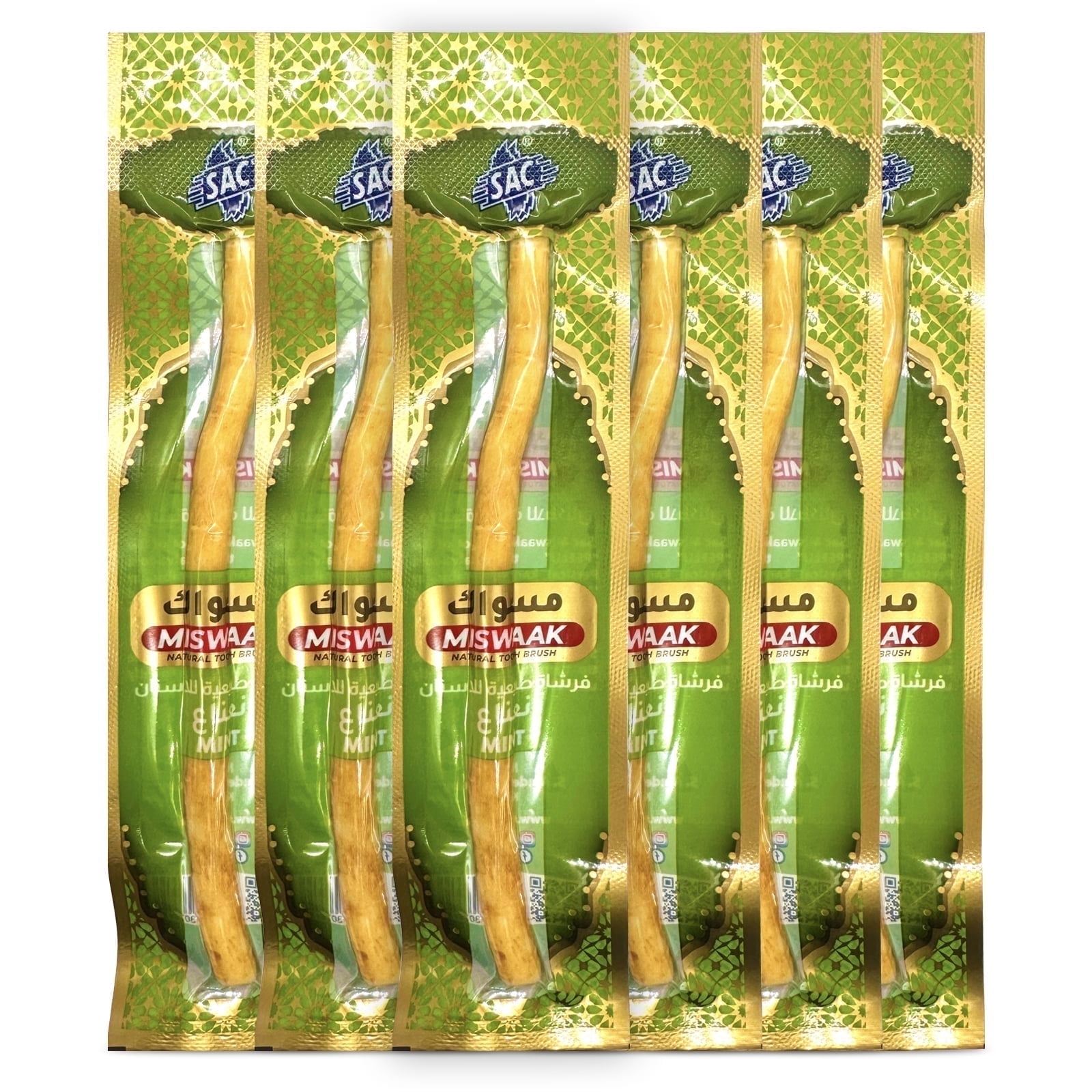 6 Pack Organic Miswak Toothbrushes | All-Natural Wooden Miswak Sticks ...