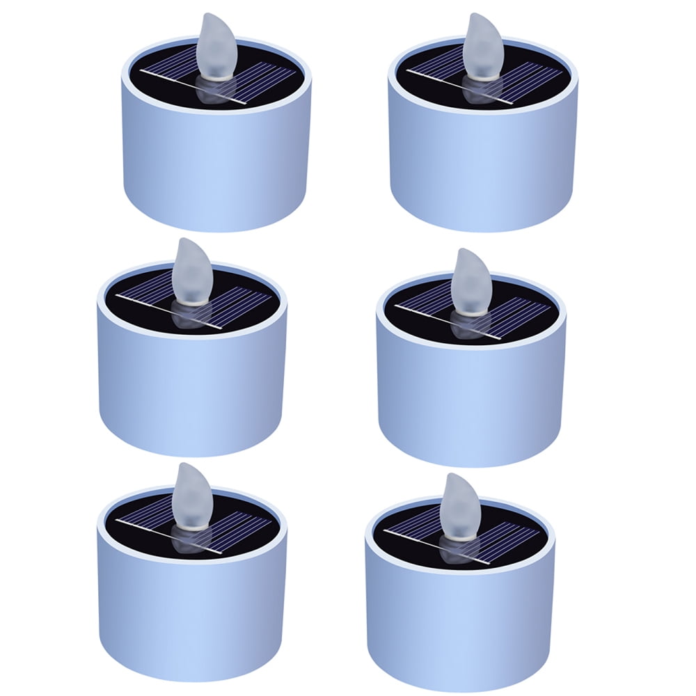 6-Pack Outdoor Solar Flashing Candles - Waterproof Solar Candles For ...