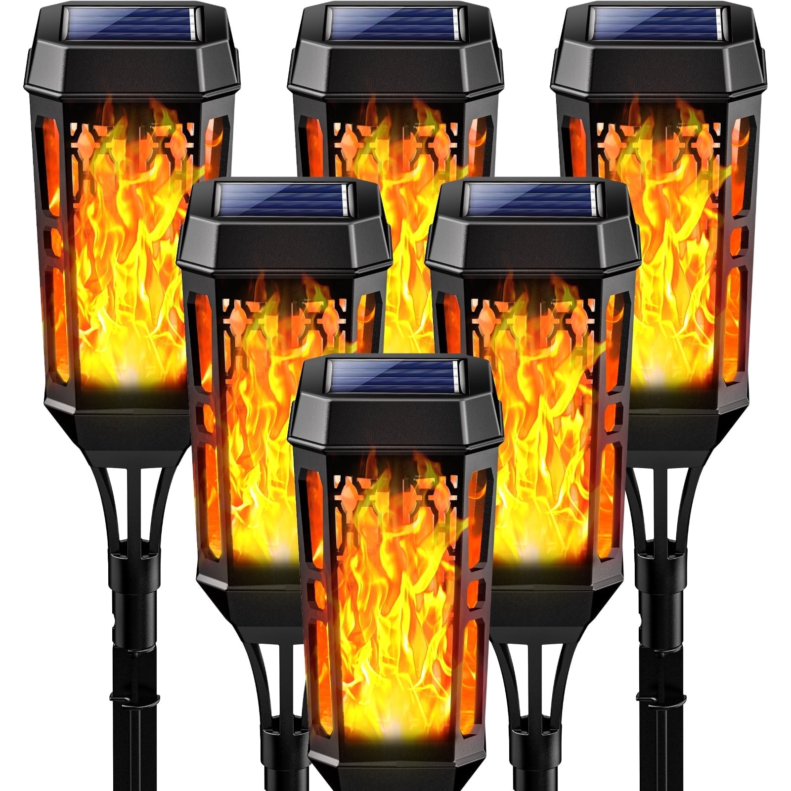 6 Pack Outdoor Solar Lights, LED Waterproof Decorative Lights with ...