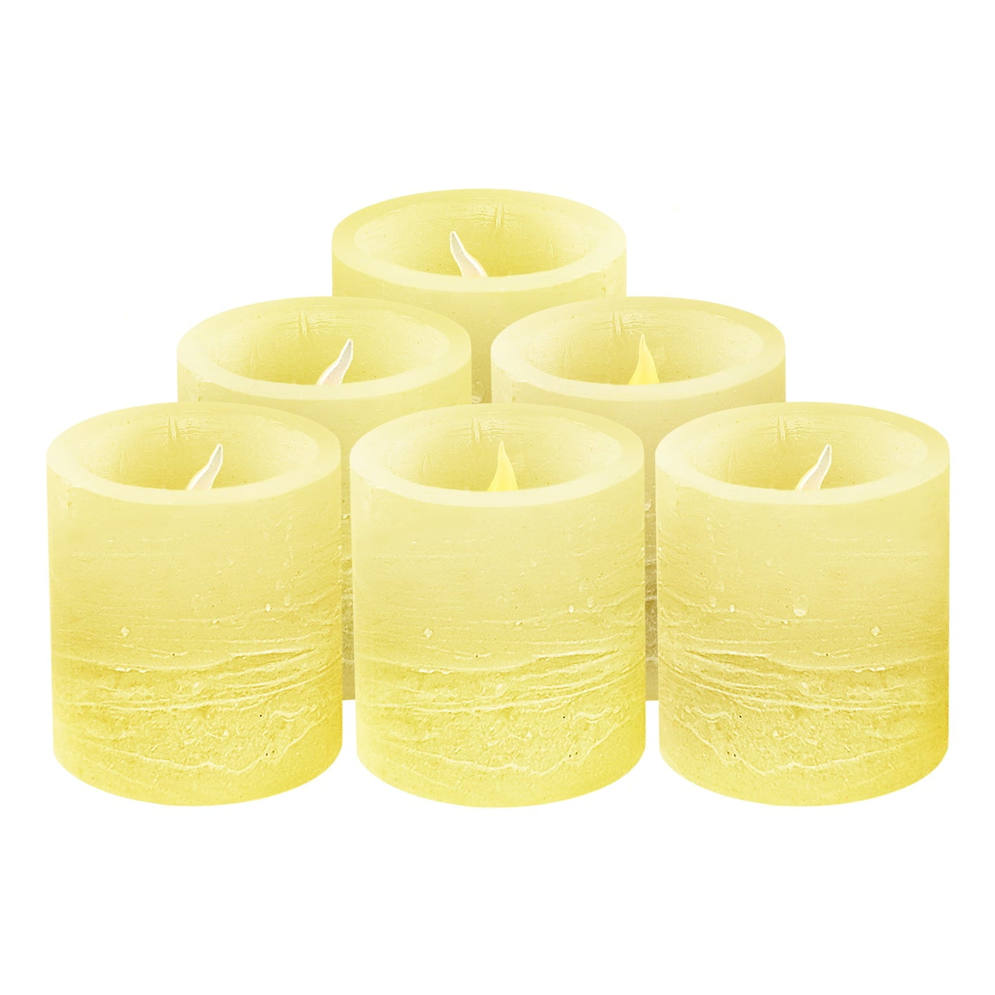 6 Pack Outdoor Waterproof Flameless Candles with Timer, Battery ...