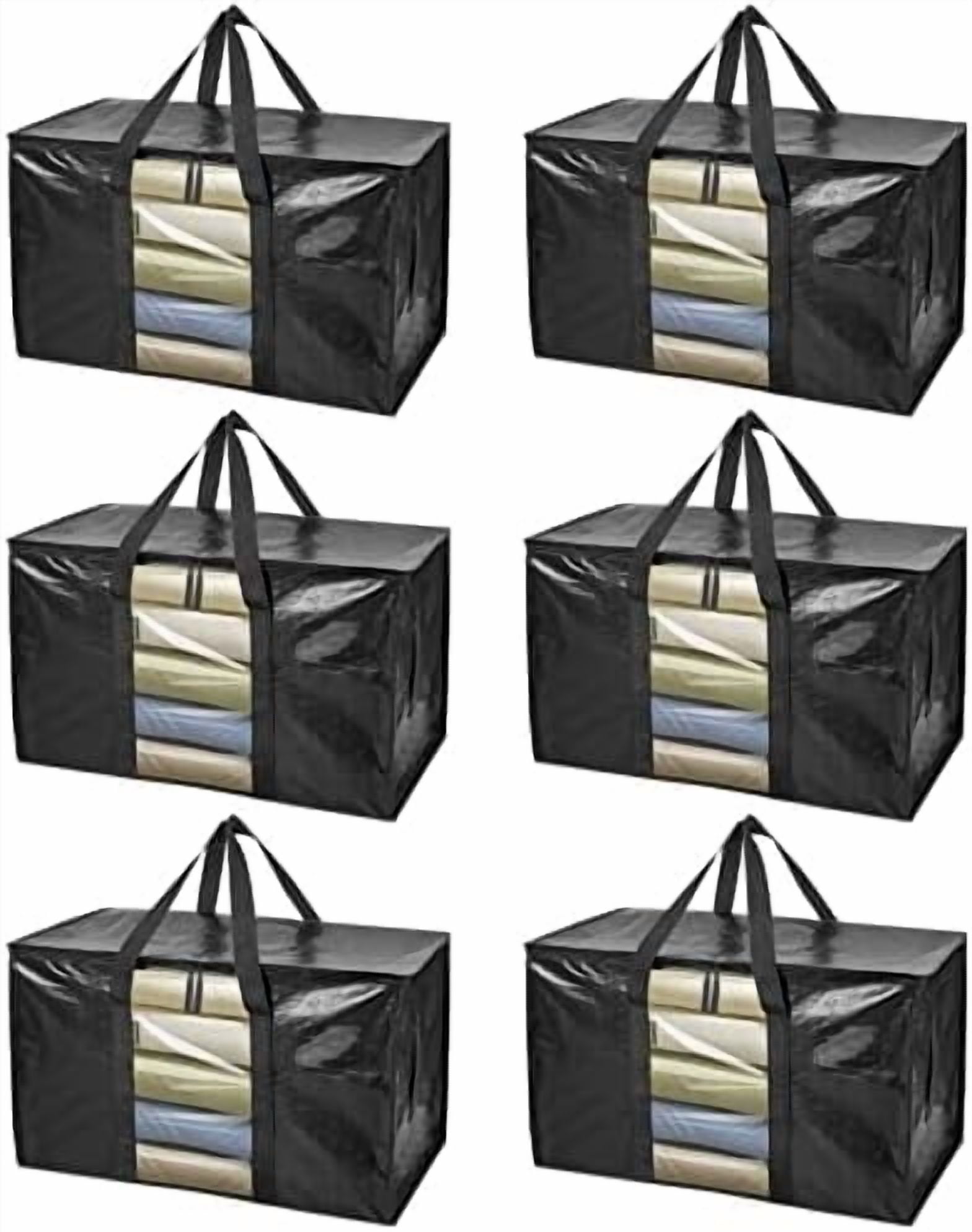 6-Pack Oversized Moving Bags with Reinforced Handles, Heavy-Duty ...