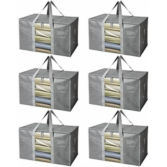 6-Pack Oversized Moving Bags with Reinforced Handles, Heavy-Duty ...