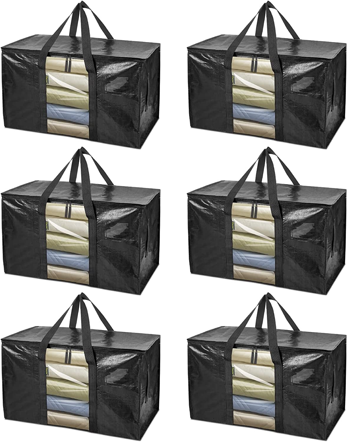 6-Pack Oversized Moving Bags with Reinforced Handles, Heavy-Duty ...