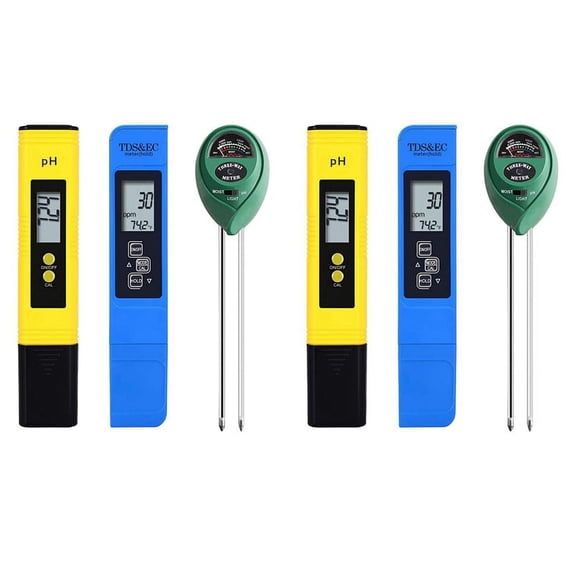 6 Pack PH Meter TDS Meter and Soil PH Tester PH/EC Digital Kit , Garden ...