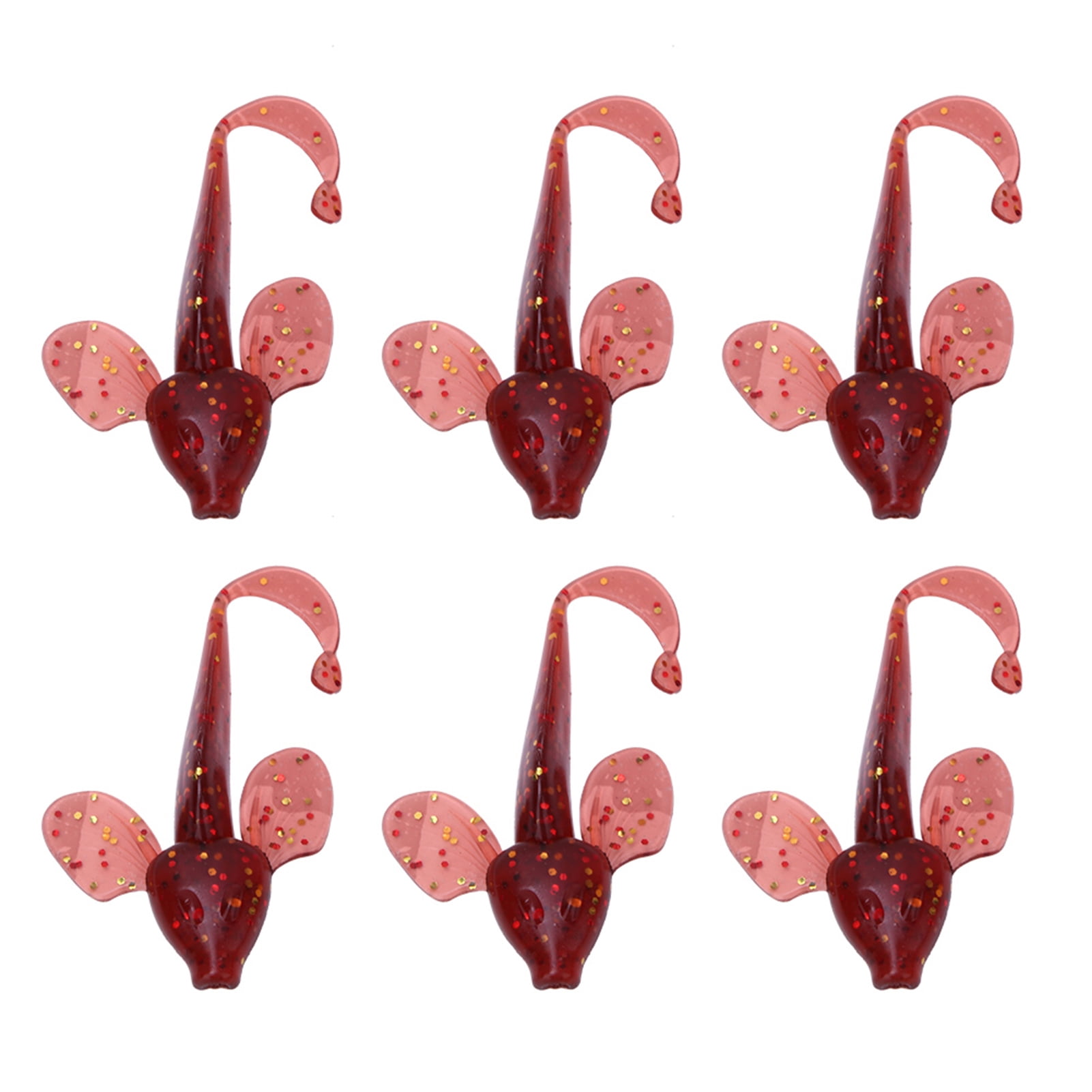 6-Pack PVC Salamander Shaped Fishing Lure Bait, Soft Tail, 10cm ...