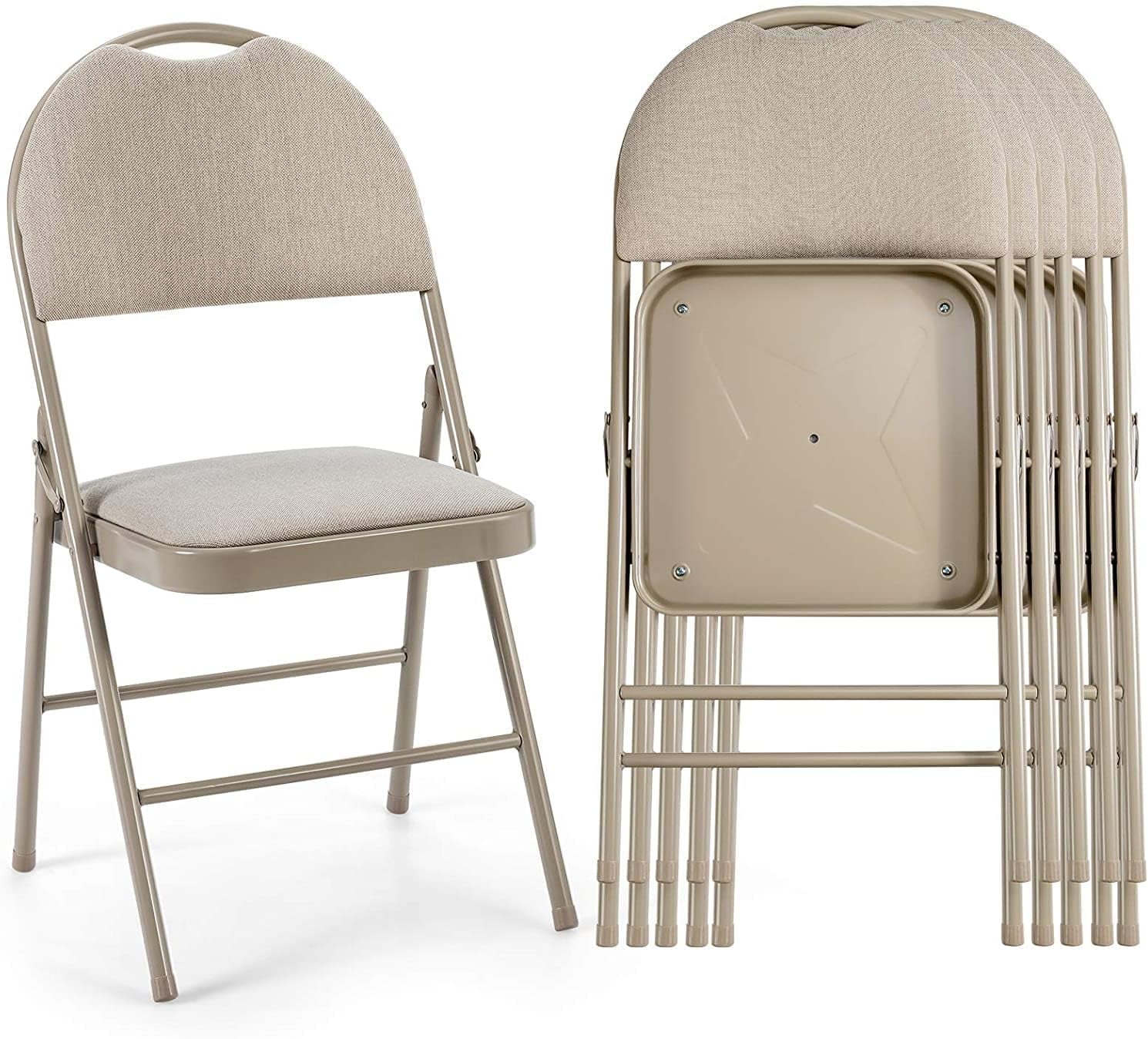 6-Pack Padded w/Upholstered Padded Seat and Back for Office Wedding ...